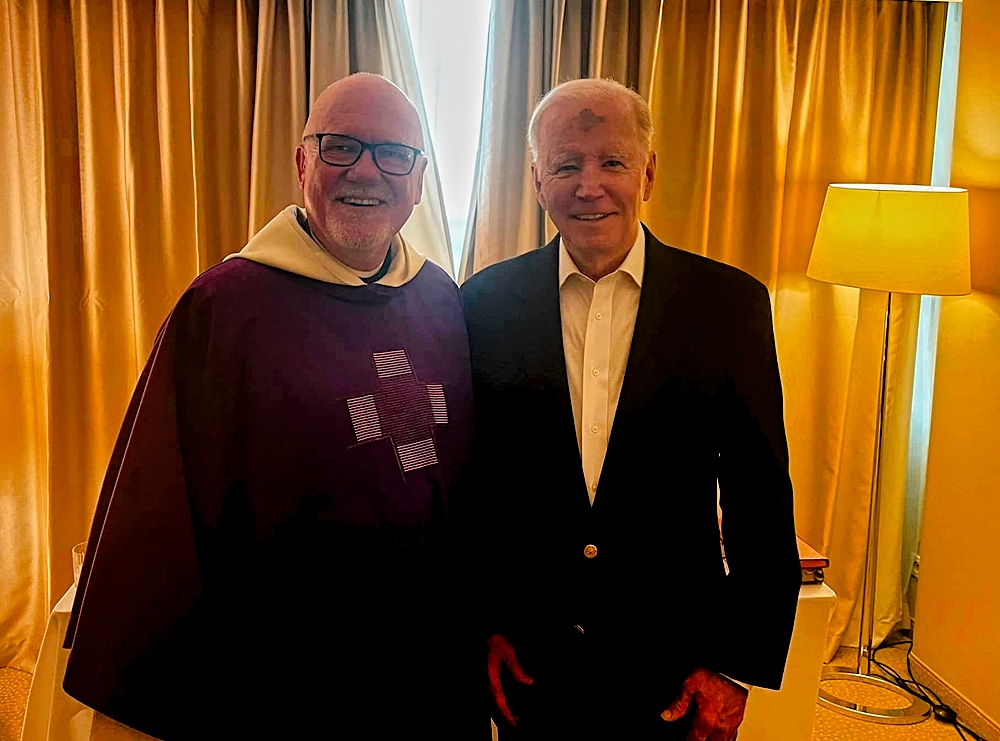 Biden attended private mass on Ash Wednesday in Warsaw hotel